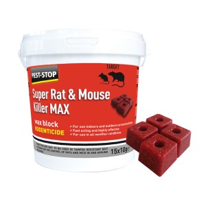 Super Rat & Mouse Killer MAX Wax Blocks (15x10g)